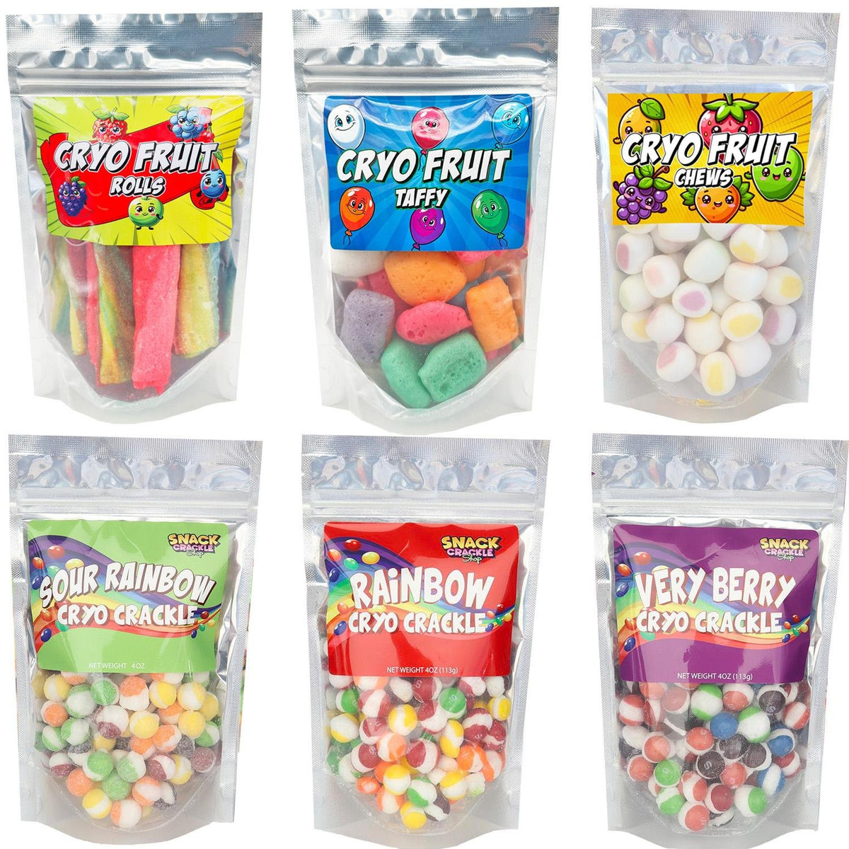 Freeze Dried Sample Pack, 6 Bags – Snack Crackle Shop