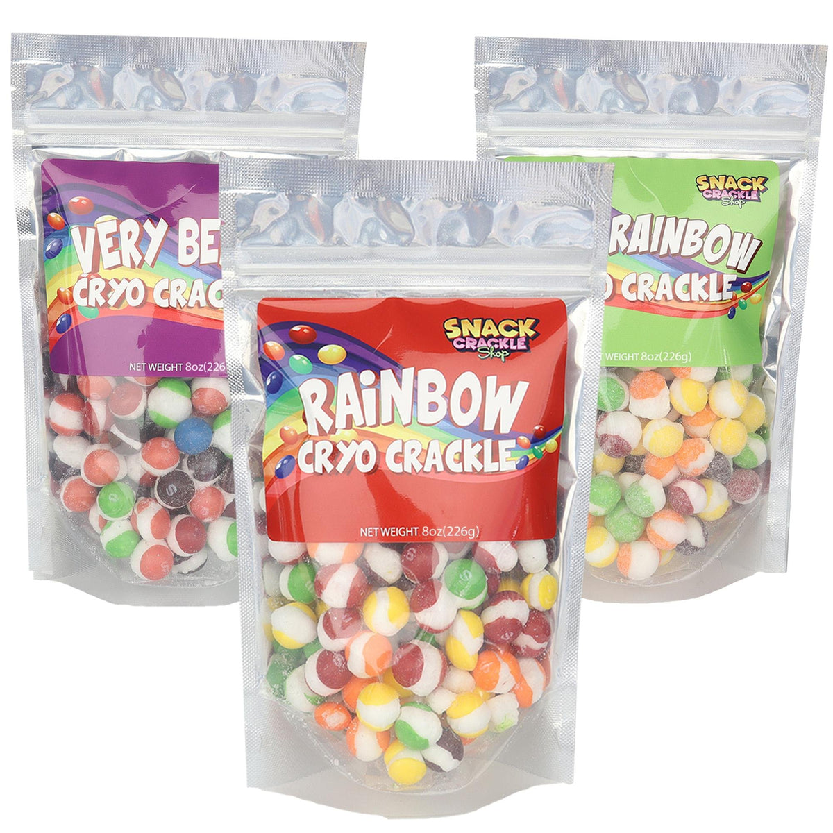 Freeze Dried Cryo Crackle- 8oz Sample Pack – Snack Crackle Shop